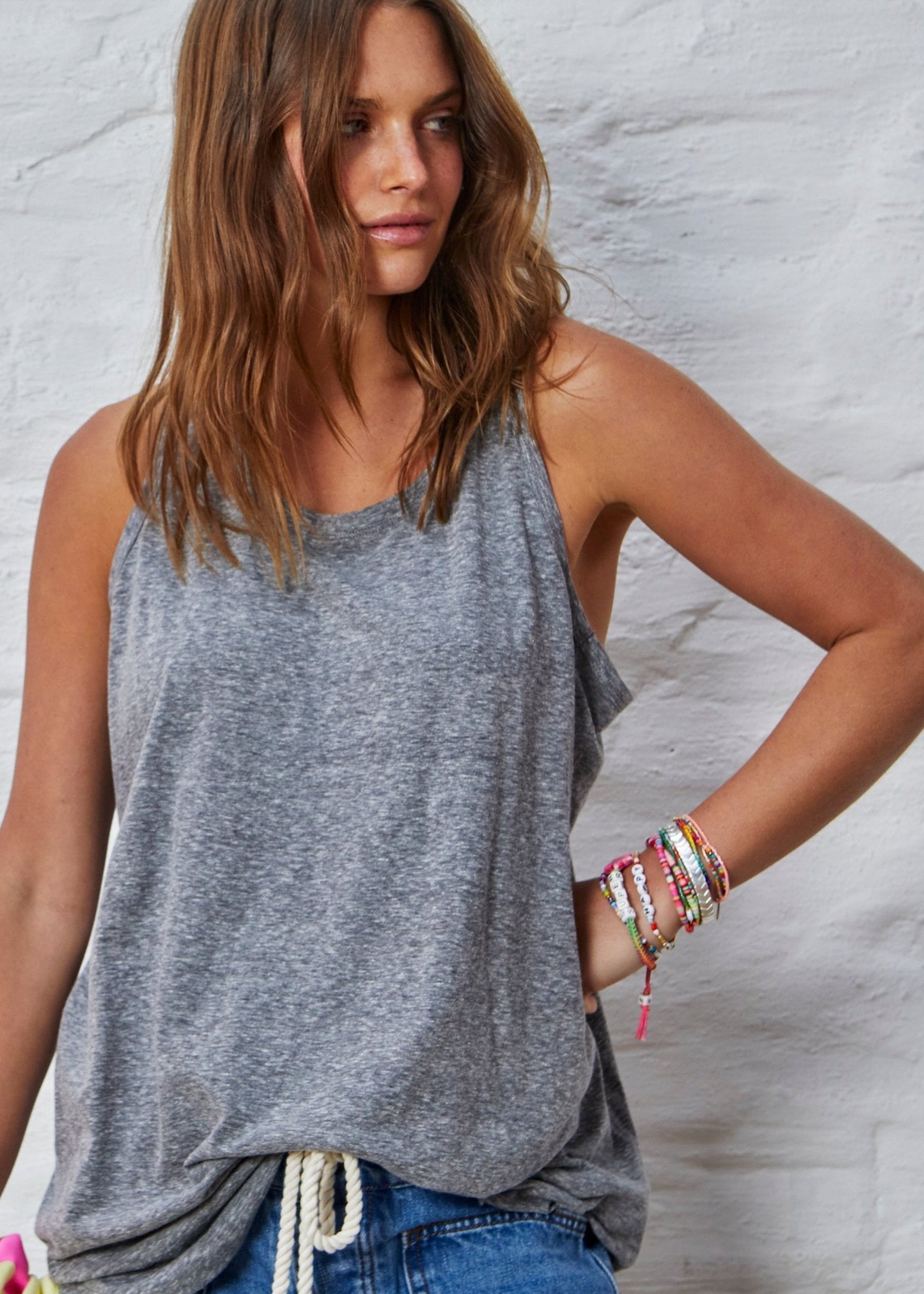 Hammill & Co | LAYERING TANK -GREY MARLE|Cat Hammill
