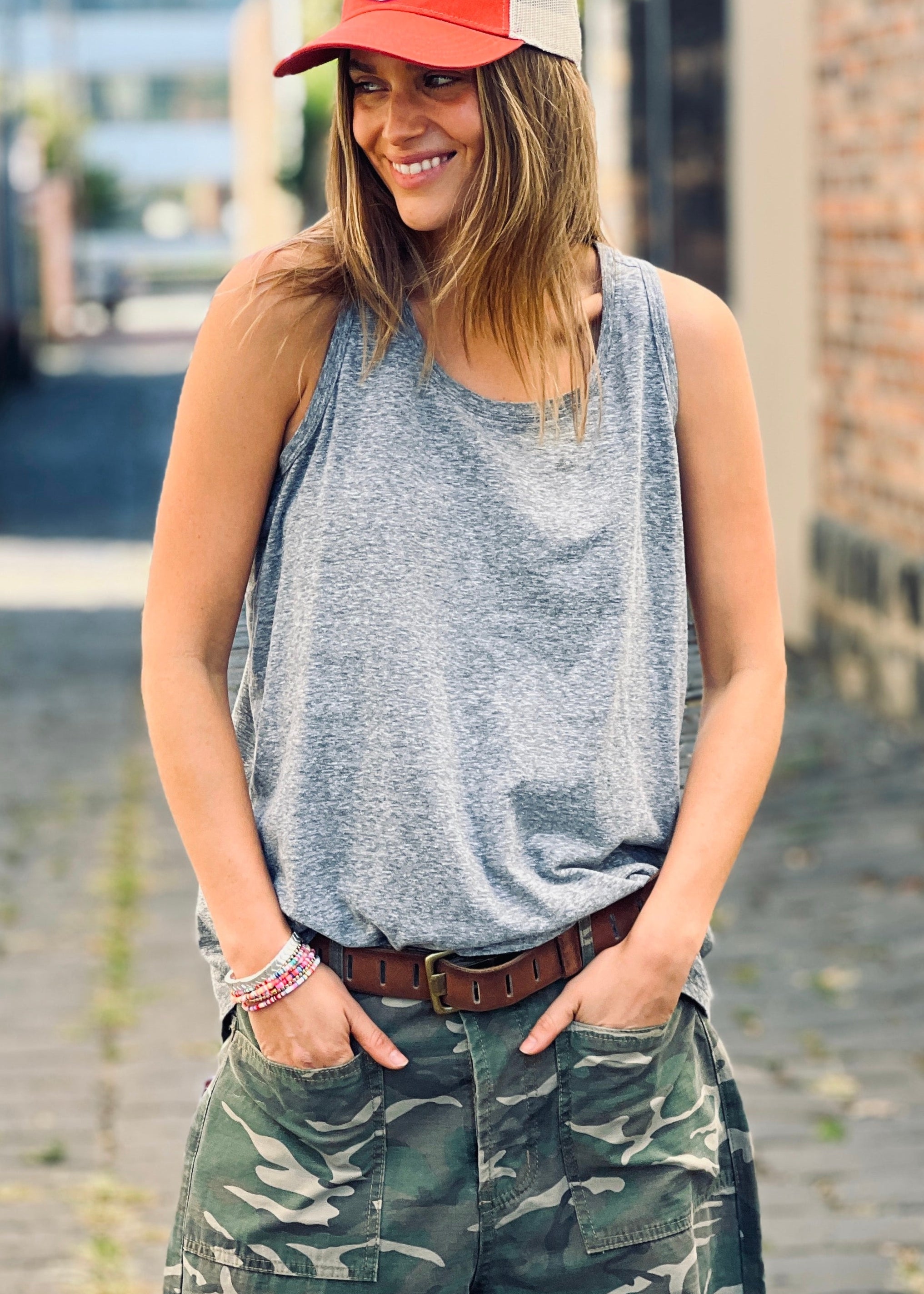 Hammill & Co | LAYERING TANK -GREY MARLE|Cat Hammill